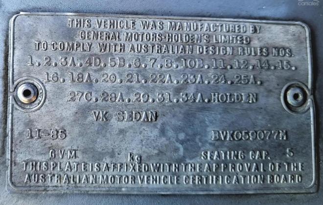 1985 Holden Commodore Vk Hdt Ss Classicregister
